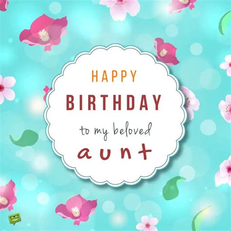 Birthday Wishes For Your Aunt
