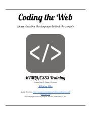 1 HTML Coding the Web Textbook F19.pdf - Coding the Web Understanding ...
