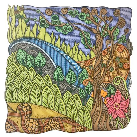 Forest Scene Colored By Owner Erin Ylvisaker With Bic Mark It And