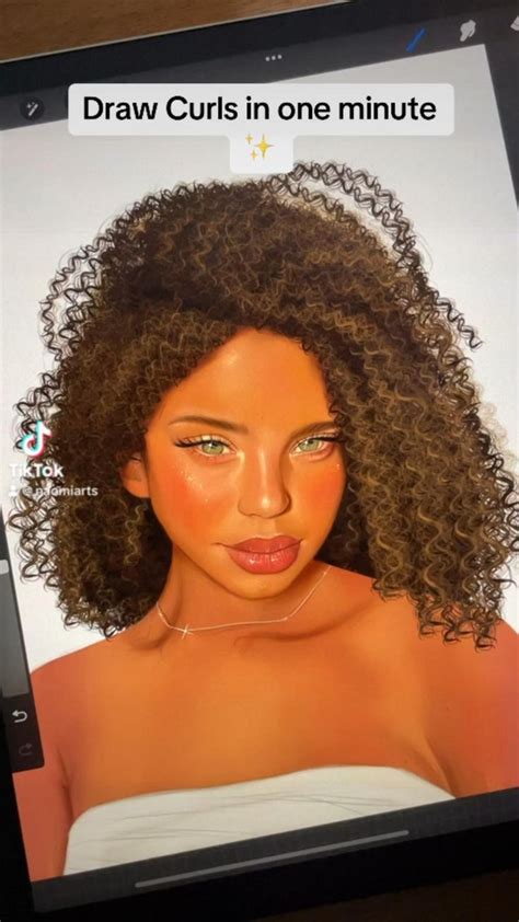How To Draw Curls In Procreate How To Draw Curls Digital Art