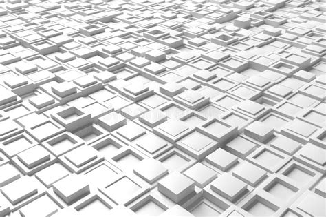 Geometric Abstract White 3d Cubes Pattern For Modern Design Aesthetics Stock Illustration