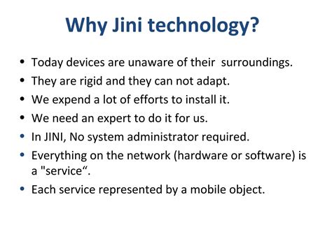 Jini Technology Ppt
