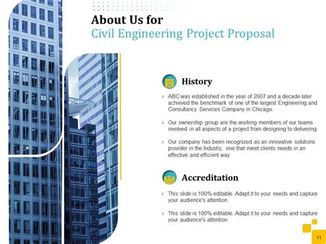 Civil Engineering Project Proposal Powerpoint Presentation Slides Presentation Graphics