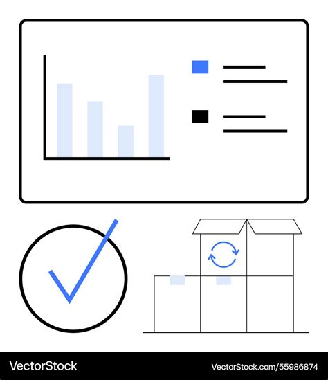 Data Visualization Checklist And Package Vector Image