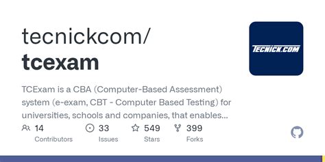 Github Tecnickcom Tcexam Tcexam Is A Cba Computer Based Assessment