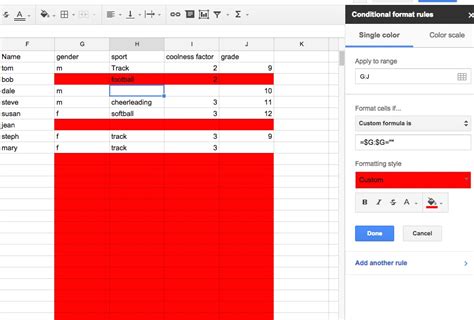 Google Spreadsheet Change Color Based On Value Iakob Maisuradze