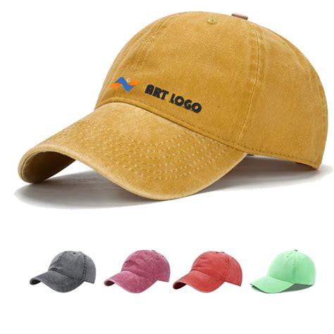 Customized Logo Vintage Distress Old School Baseball Cap Hat Impact