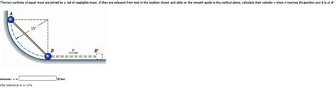 Solved The Two Particles Of Equal Mass Are Joined By A Rod Of