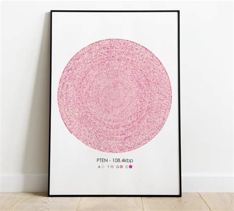 Pten Gene Sequence Print Breast Cancer Endometrial Dna Poster