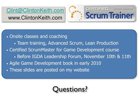 PPT An Introduction To Agile Game Development With Scrum XP And Lean PowerPoint Presentation