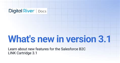 Whats New In Version 3 1 Salesforce B2c Link Cartridge