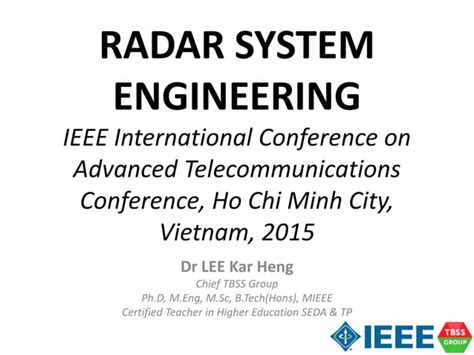 A Tutorial On Radar System Engineering Pptx
