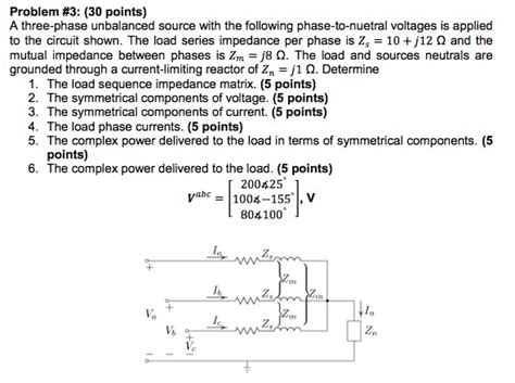 Solved A Three Phase Unbalanced Source With The Following