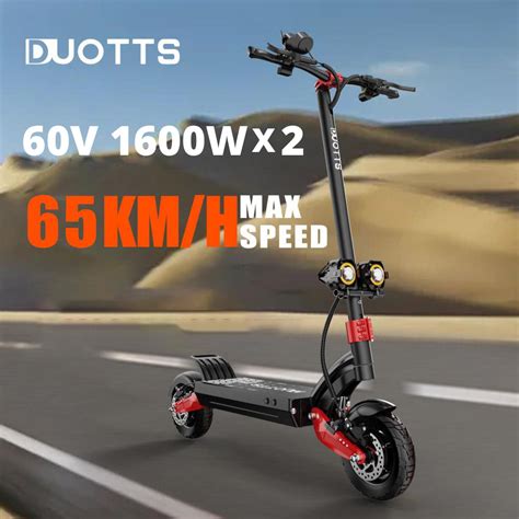 Duotts D10 Monopattino Elettrico Con Doppio Motore 2 1600w Batteria Da 60v 20 8ah Velocità