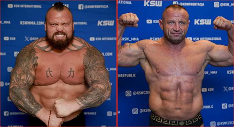 Eddie Hall Weighs In 67lb Heavier Than Marius Pudzianowski Despite