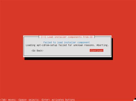 System Installation Installer Fails With Failed To Load Installer Component With Ubuntu