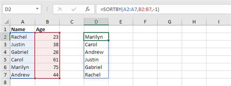 How To Use The Excel Sort Function Formulashq