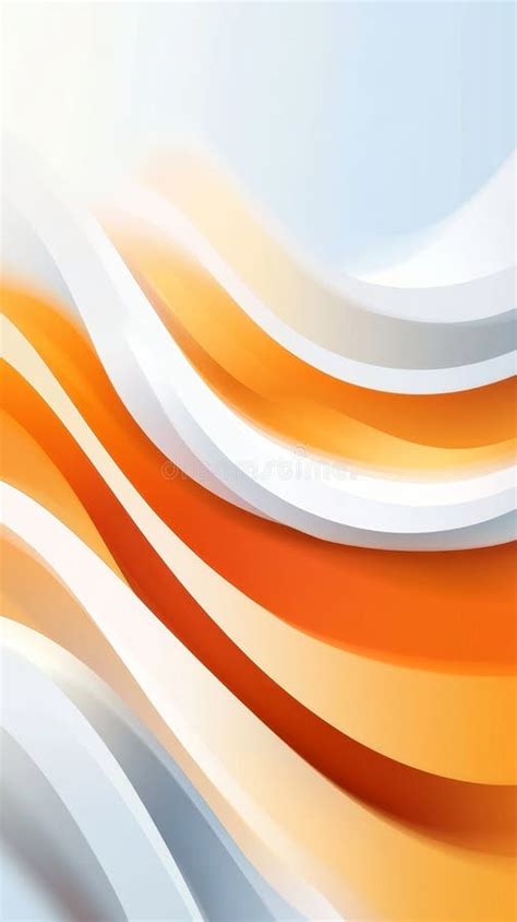 Dynamic Abstract Waves In Orange And White Tones Creating A Modern Design Element Suitable For