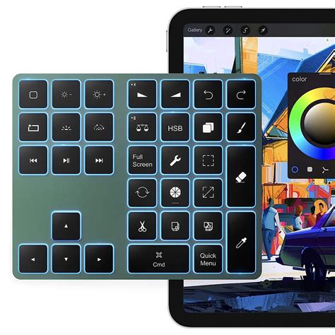 Buy Dlinda Backlit Buetooth Keypad For Ipad Procreate Green Online At Low Prices In