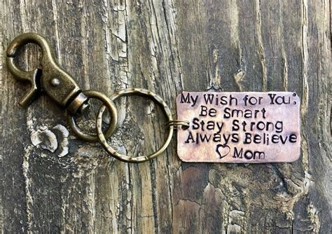 Personalized Key Chain For Son Wedding Day T From Mom For Etsy