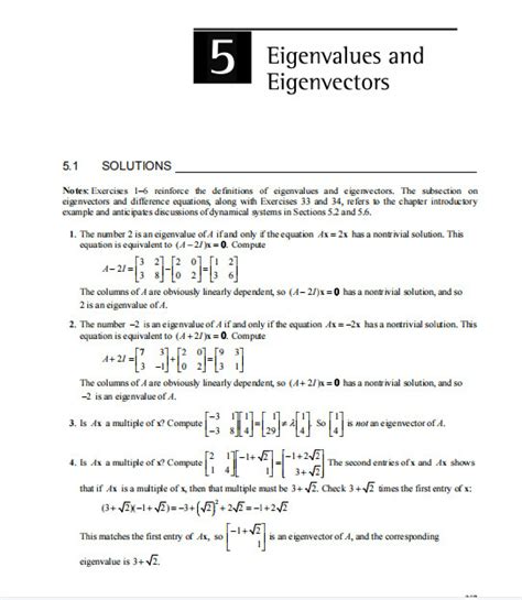 SOLUTION Linear Algebra Eigenvalues And Eigenvectors Notes Studypool