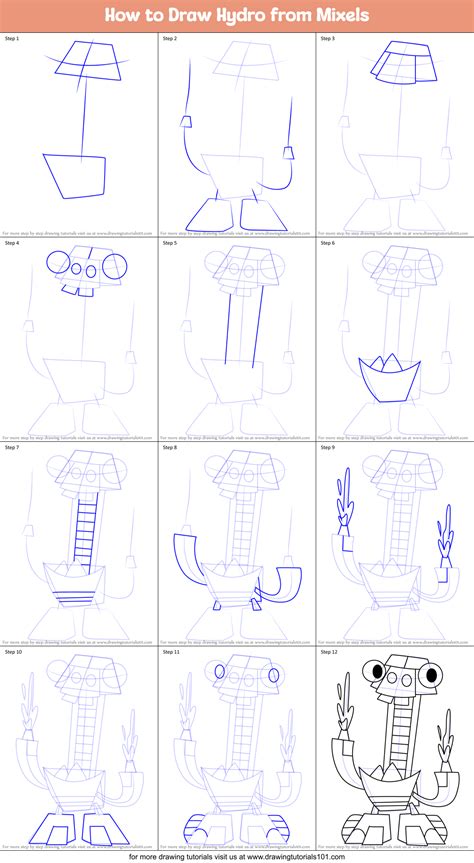 How To Draw Hydro From Mixels Mixels Step By Step DrawingTutorials Com