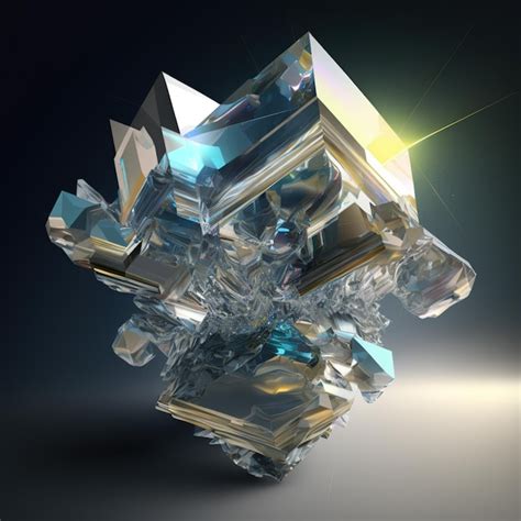 Premium Photo Geometric Cubic Shape With Ravishing Spectrum Of Prismatic Color