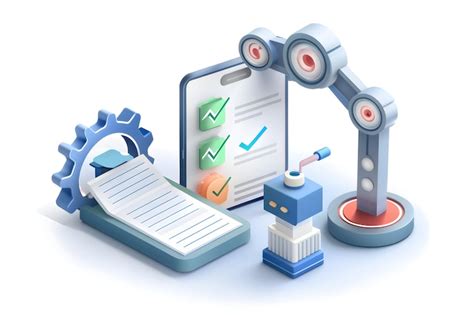 photo realistic ai automation and quality control concept for vector