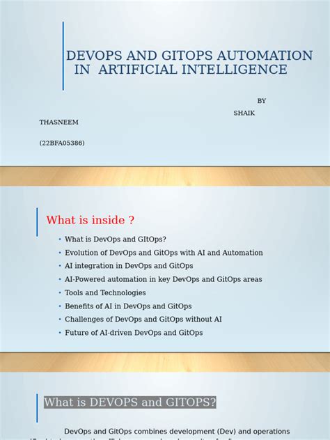 Devops And Gitops Automation In Artificial Intelligence Pdf