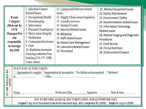 Occurance Variance Report Incident Report بلاغ حادثه Ppsx