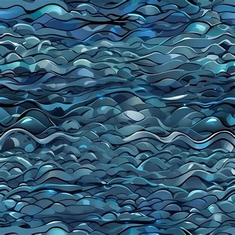 Premium Photo A Blue Abstract Background With A Pattern Of Waves And The Word Blue On It