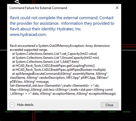 HydraCARDs Command Failure For External Command System OutOfMemoryException