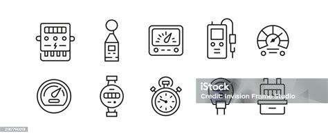 Meter Icons Set Stock Illustration Download Image Now Accuracy