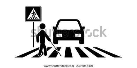 Warning Crosswalk Walkway Signboard No Ban Stock Vector Royalty Free