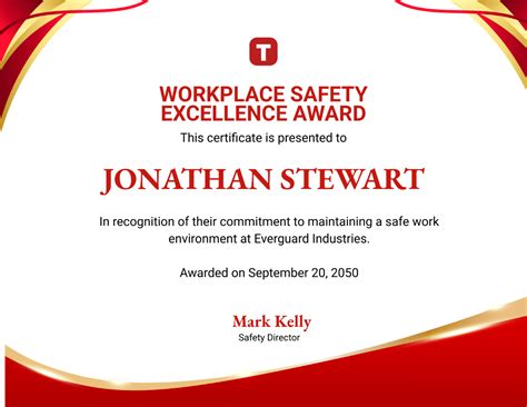 Free Bravery Award Certificate Example Template To Edit Online