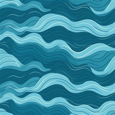 Premium Ai Image Sea Wave Pattern Geometric Shape Background