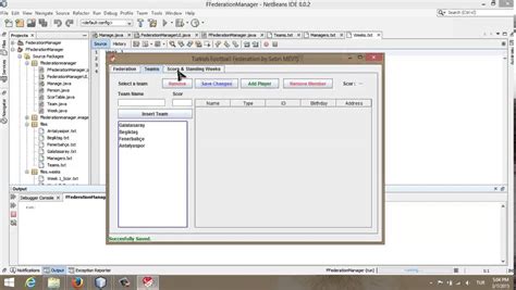 Basic Football Federation Application In Java Youtube