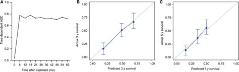Performance Power Of Nomogram In The Validation Cohort A Aucs For