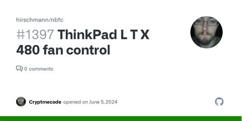 ThinkPad L T X Fan Control Issue Hirschmann Nbfc GitHub