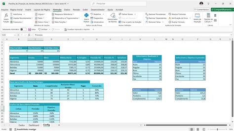 Planilha De Projeção De Vendas Mensal Simples Em Excel Vizual