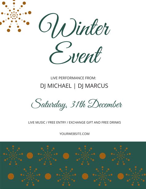 Winter Events Flyer Template Edit Online And Download Example
