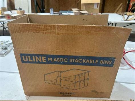 24 Uline Plastic Stackable Bins S 12413c South Auction