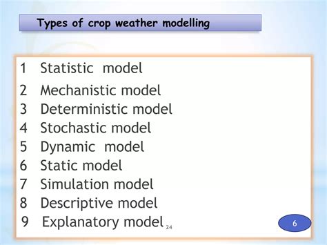Crop Modeling Types Of Crop Growth Models In Agriculture Pptx