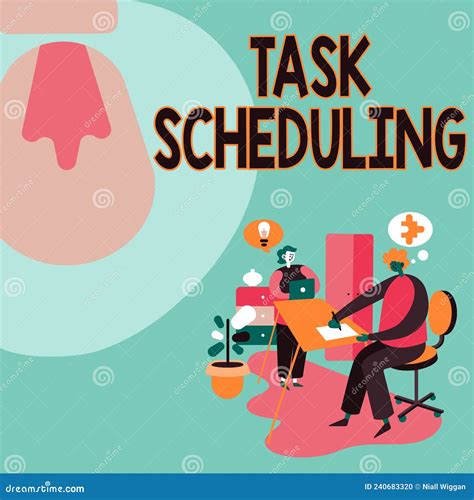 Handwriting Text Task Scheduling Word For The Assignment Of Start And End Times To A Set Of
