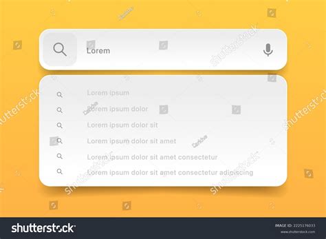 Search Bar Suggestions Ui Ux Design Stock Vector Royalty Free