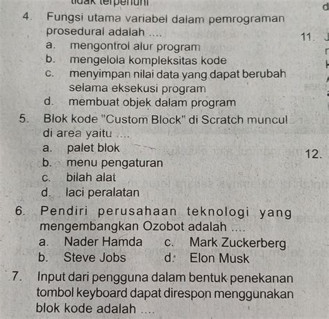 Fungsi Utama Variabel Dalam Pemrograman StudyX