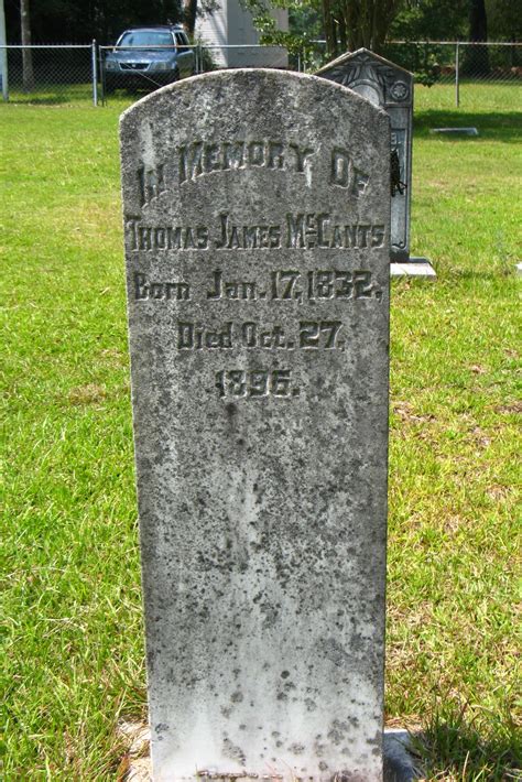 Thomas James Mccants 1832 1896 Homenaje De Find A Grave
