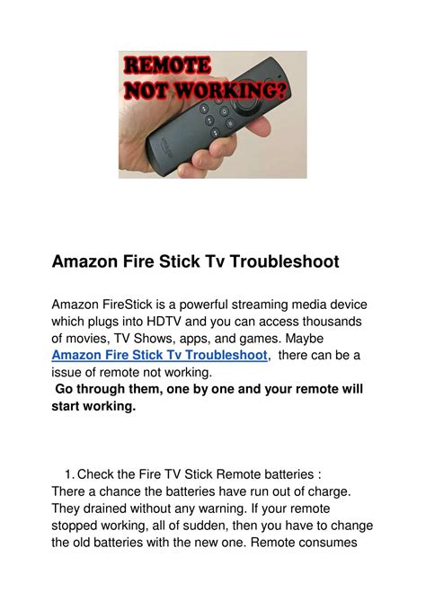 PPT Amazon Fire Stick Tv Troubleshoot PowerPoint Presentation Free Download ID