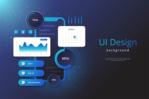 그라데이션 ui ux 배경 무료 벡터