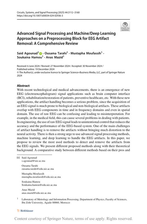 Advanced Signal Processing And Machinedeep Learning Approaches On A